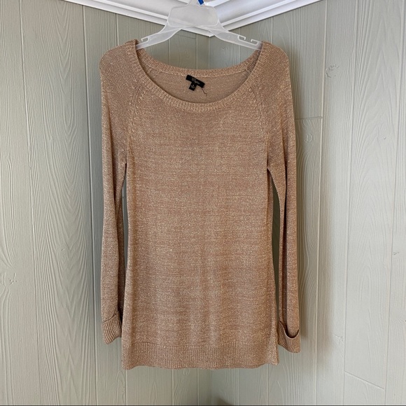 Cupio | Sweaters | Gold Shimmer Long Sleeve Shirt | Poshmark